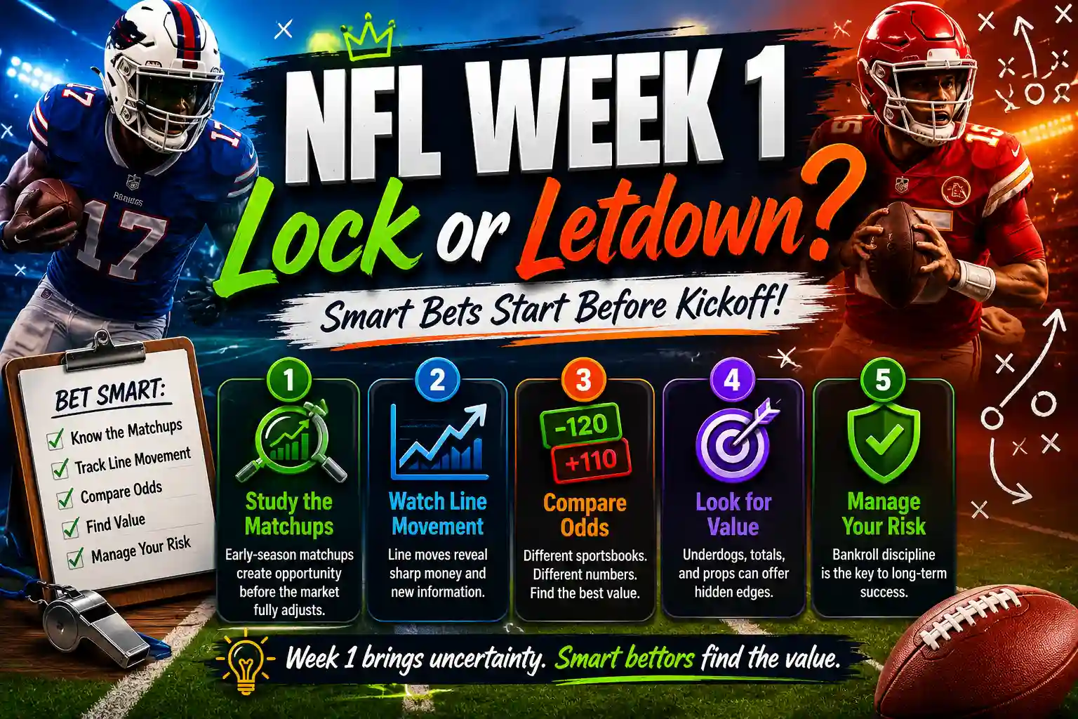 NFL Week 1 Betting Odds, Trends & Best Opening Game Picks